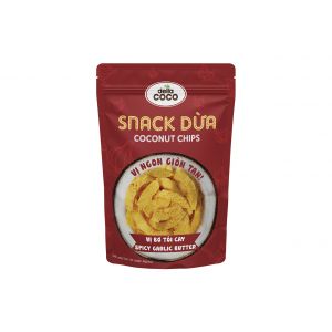 Delta Coco - Coconut Chips Spicy Garlic Butter Flavour 40g