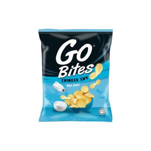 Go Bites Potato Chips - Crinkle Cut - Sea Salt